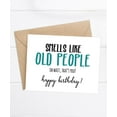 Funny Birthday Card - "Smells Like Old People" Greeting Card with ...