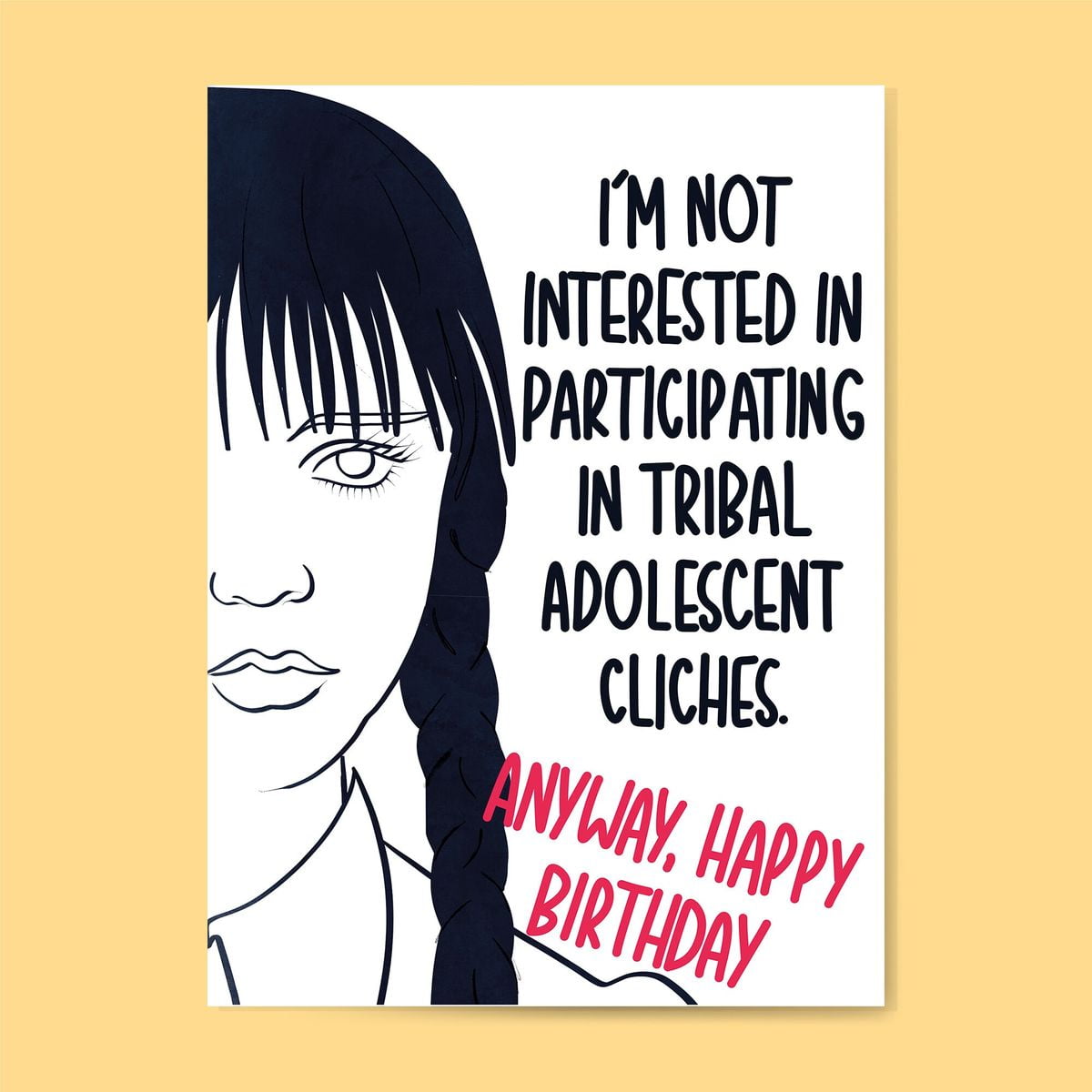 Funny Birthday Card for Teen – "I'm Not Interested in Participating in ...