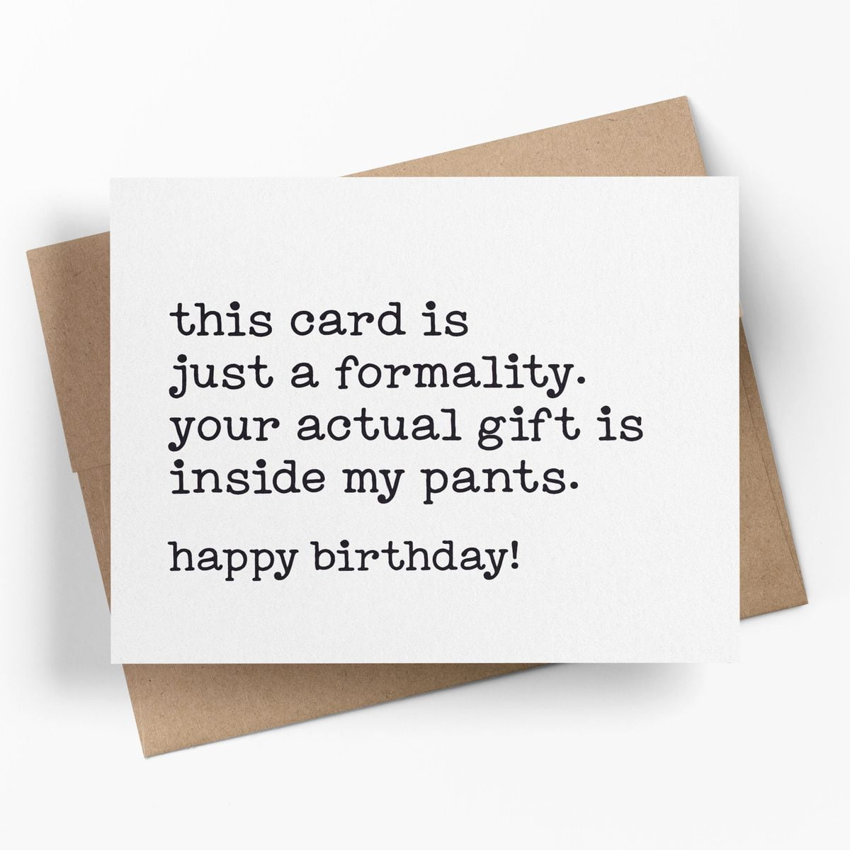 Funny Birthday Card – “This Card is Just a Formality” – Humorous Gift ...