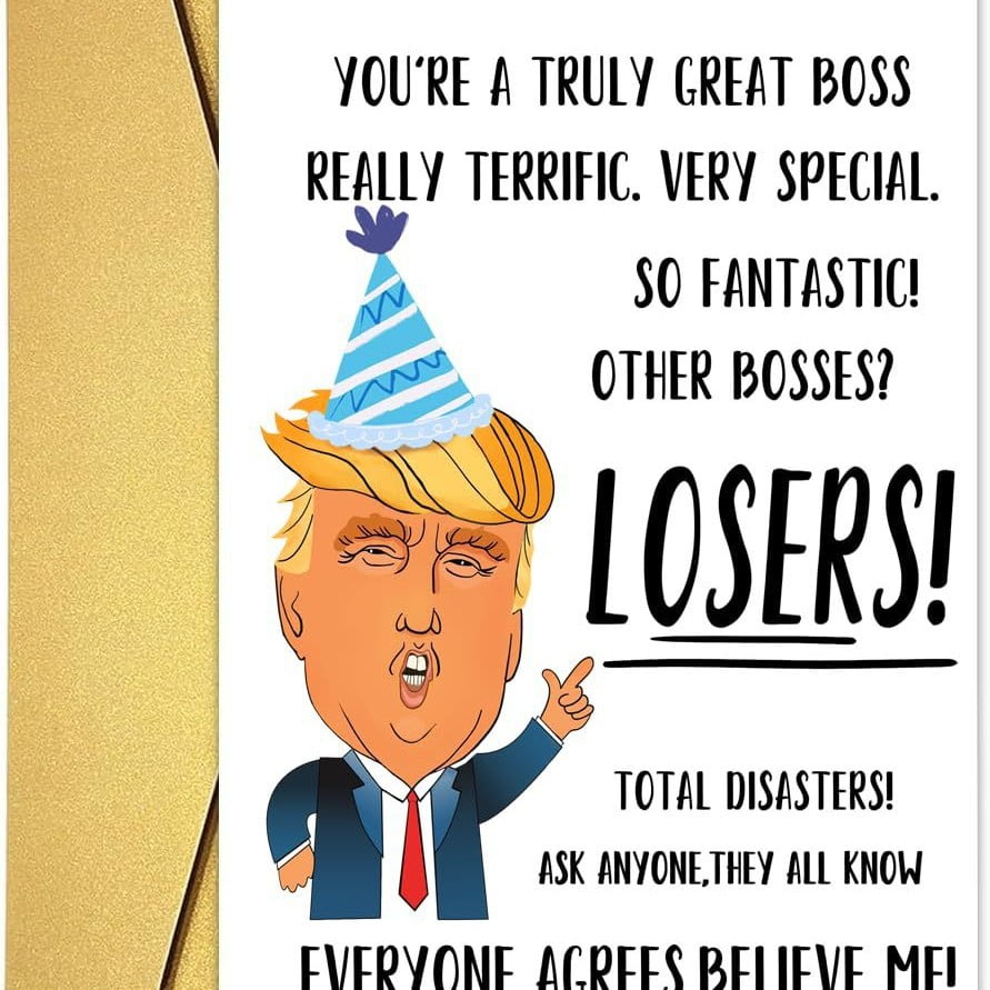 Funny Birthday Card for Boss - “You're a Truly Great Boss” Design ...