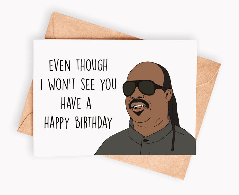 Funny Birthday Card for Him – “Even Though I Won't See You” – Humorous ...