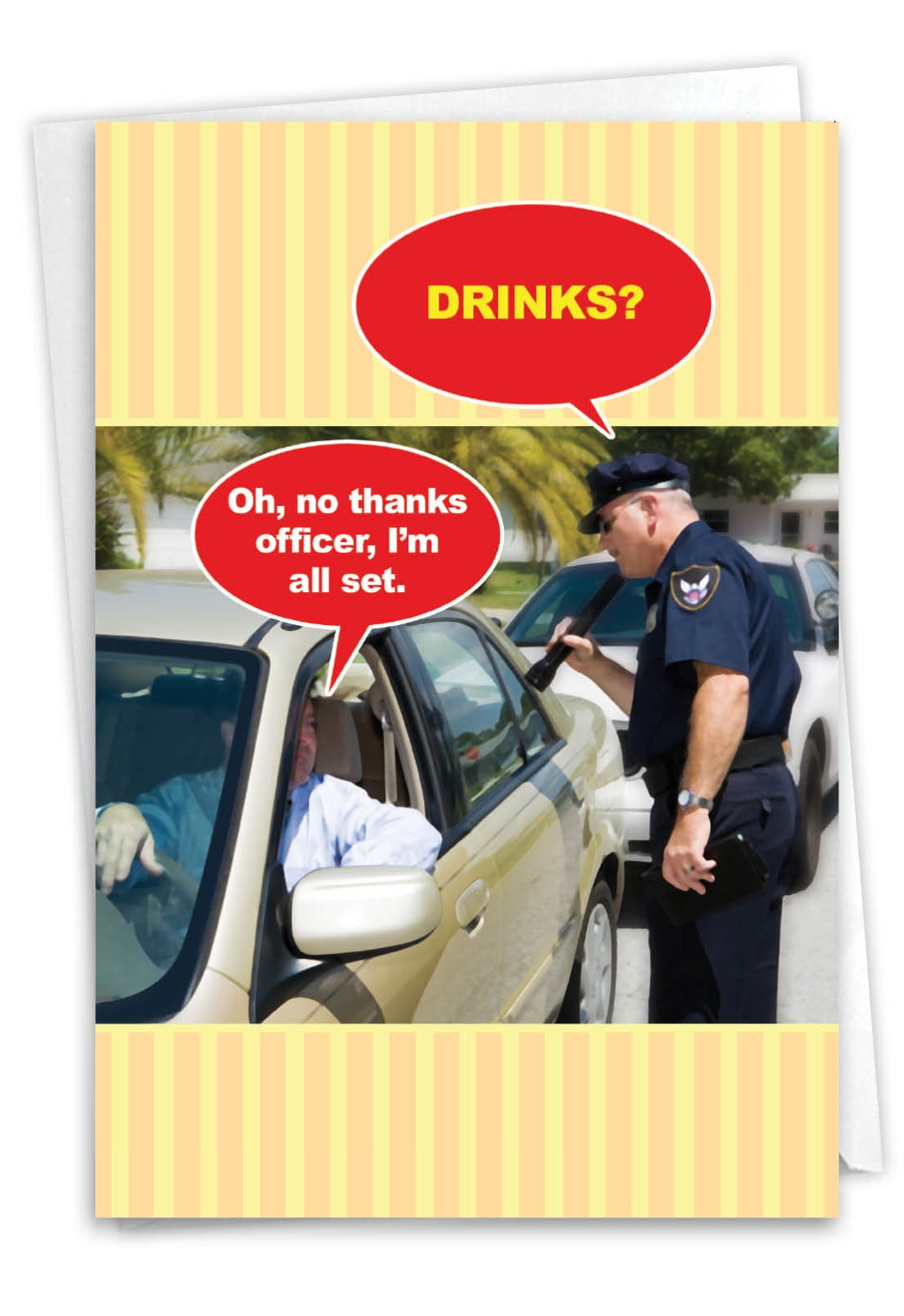 Funny Birthday Greeting Card with 5 x 7 Inch Envelope (1 Card) Bday No ...