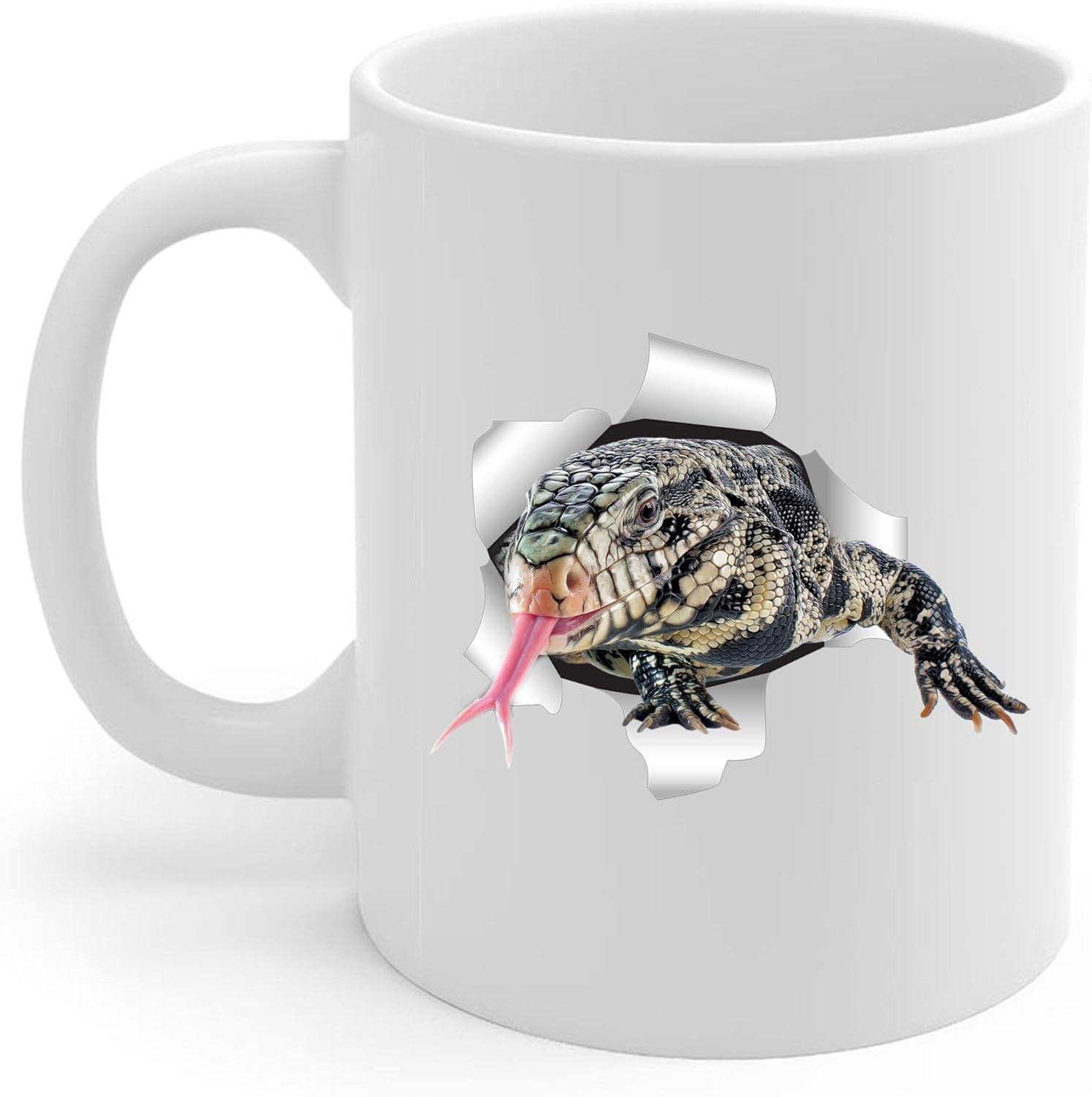 Funny Black And White Tegu Mom And Dad Gifts With Animal Looks Through ...