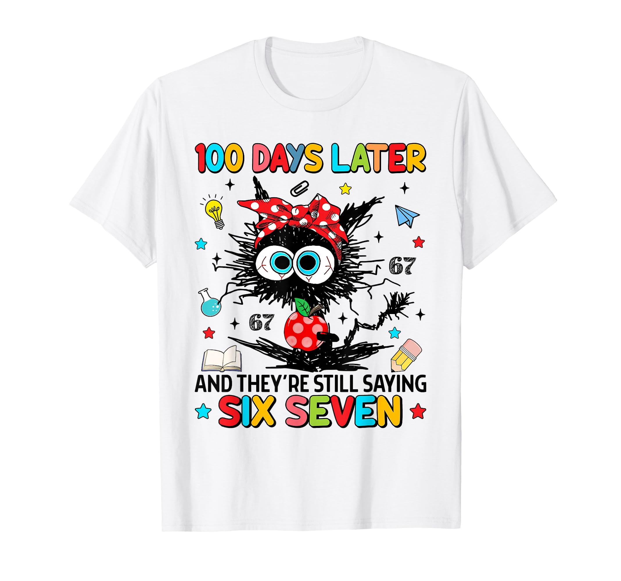 Funny Black Cat Cartoon T-Shirt for Cat Lovers - Perfect for Everyday ...