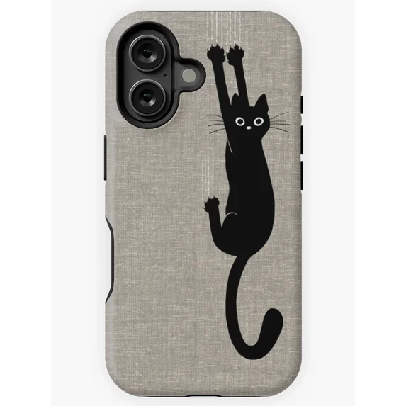 Funny Black Cat Holding Up Your Screen, Cute Optical Illusion P066 ...
