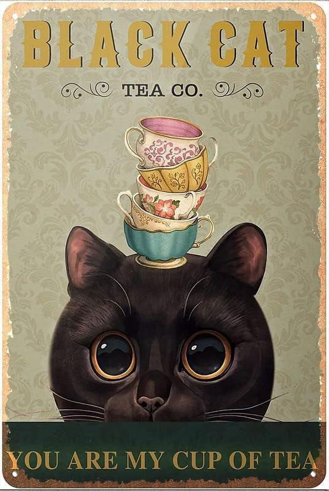Funny Black Cat Tea Co You are My Cup of Tea Funny for Home Coffee 15 * 10 in 3OOPCS Jigsaw ...