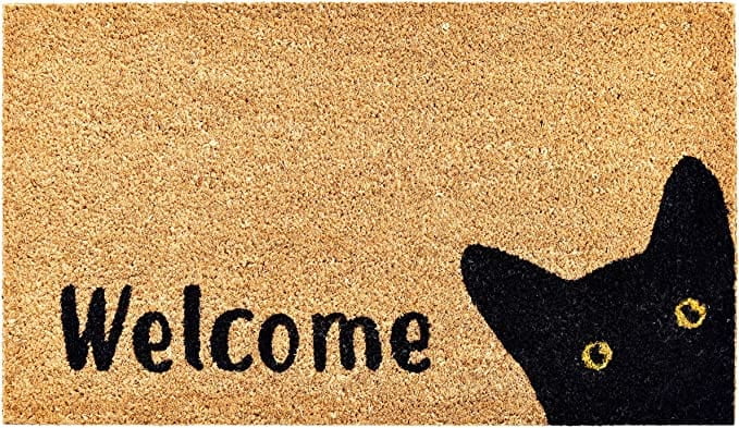 Funny Black Cat Welcome Doormat 24X36 Inch/60x90 CM - Walmart.com