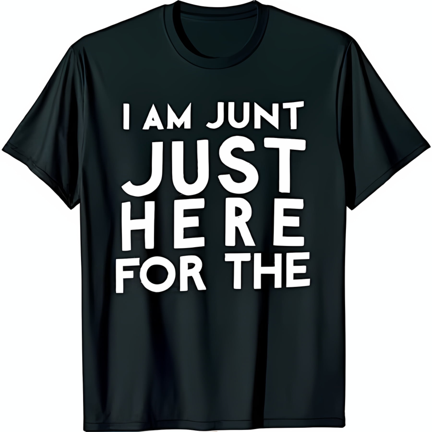 Funny Black T-Shirt with Bold Graphic I AM JUN T JUST HERE FOR THE for ... Funny Black T-Shirt with Bold Graphic I AM JUN T JUST HERE FOR THE for ...