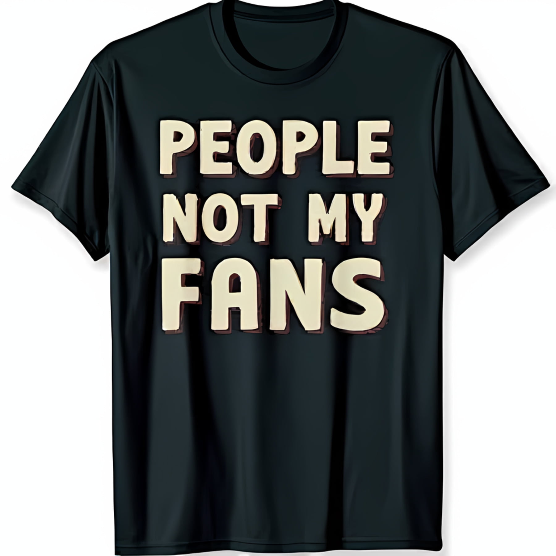 Funny Black T-Shirt with Eye Catching Chest Graphic Casual Comfort ...