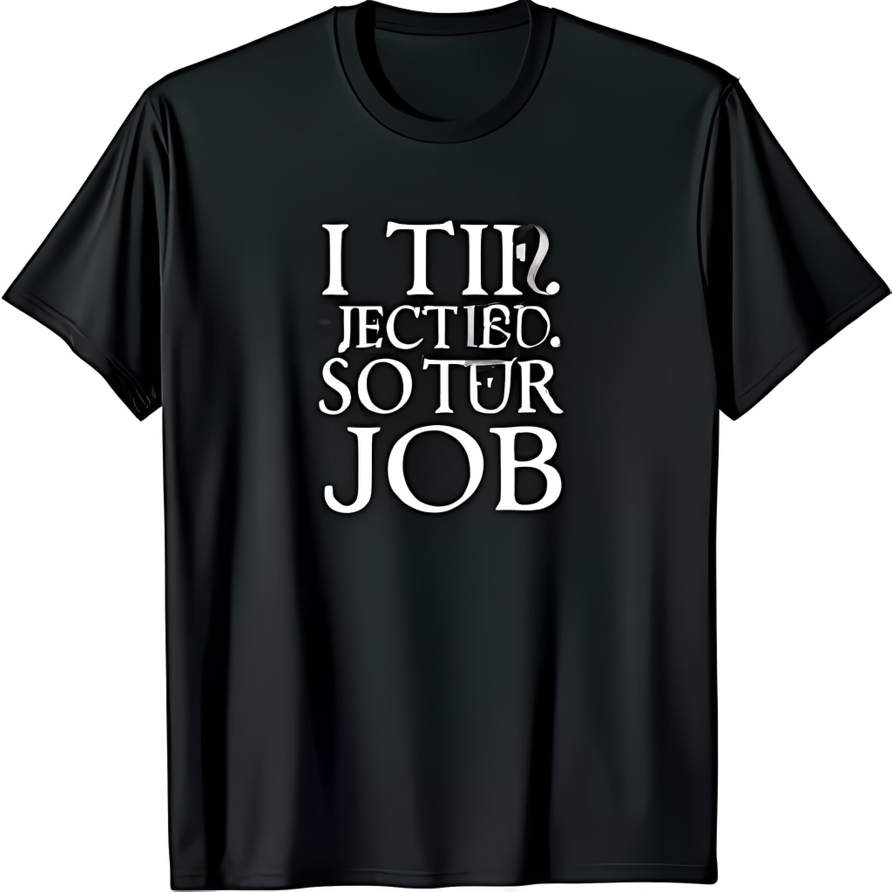 Funny Black T-Shirt with Humorous Slogan I TIH? JECTIEO SOTUR for ...