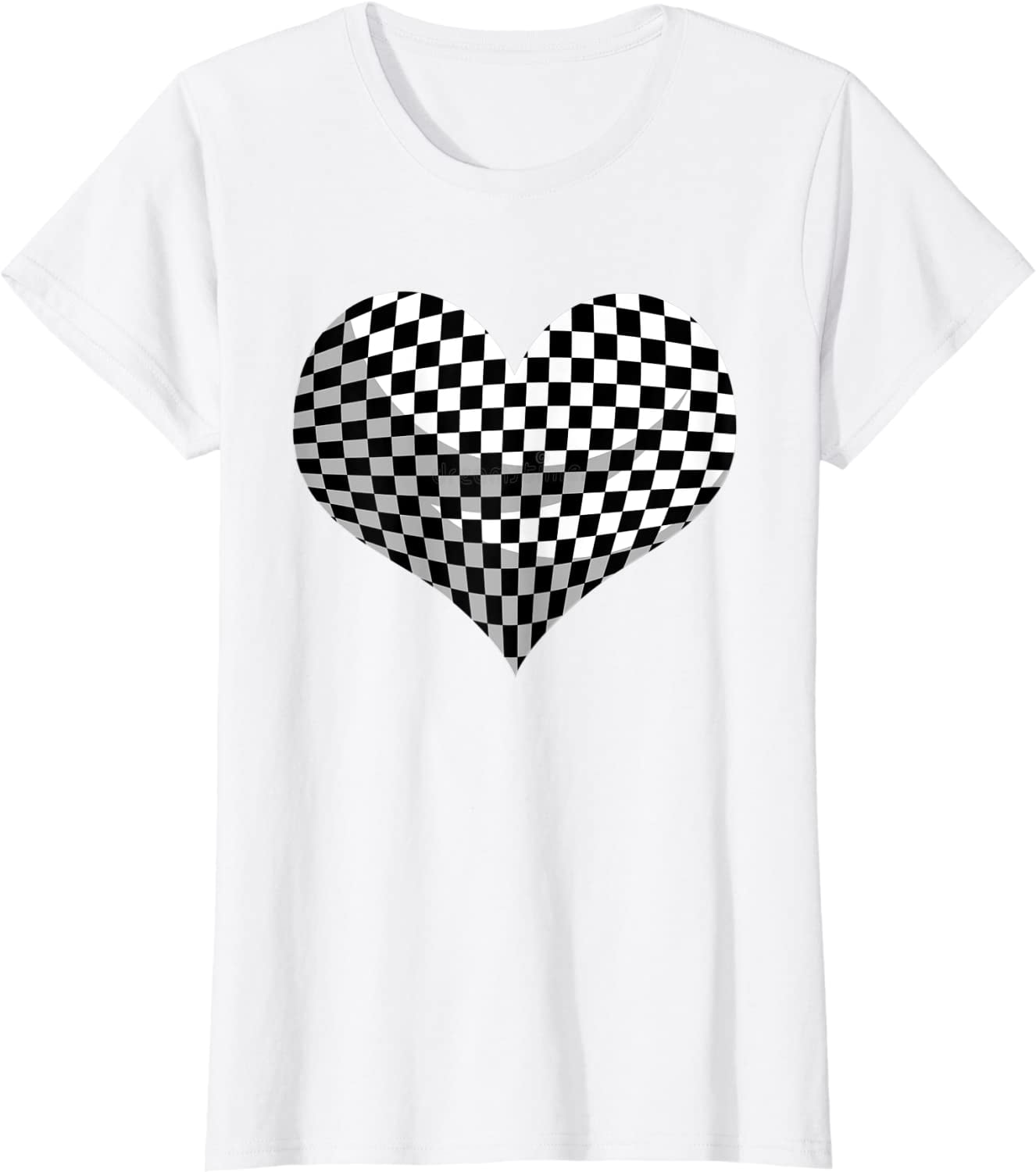 Funny Black White Checkered Cute Women T-Shirt Women Tops - Walmart.com