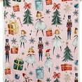 Funny Blanket Xmas Gingerbread Man Fleece Blanket Pink Christmas Tree ...