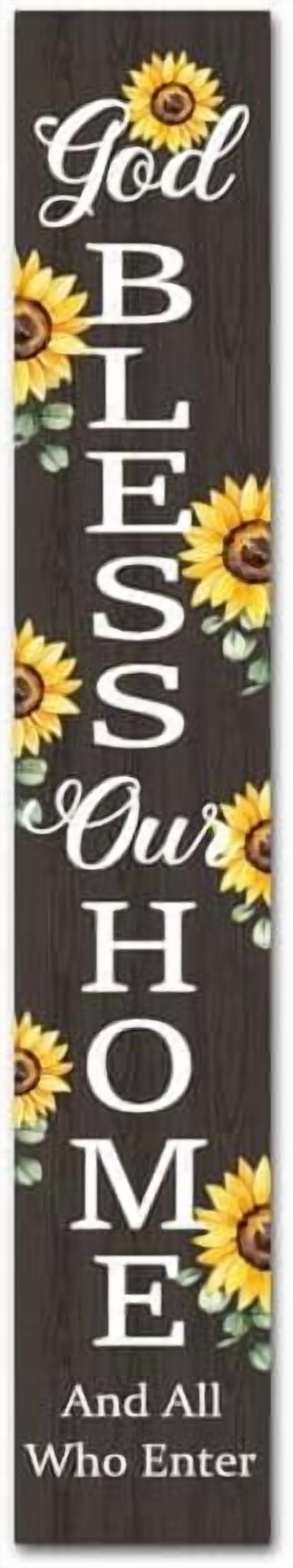 Funny Bless Our Home And All Who Enter Vertical Signs Welcome Sign ...