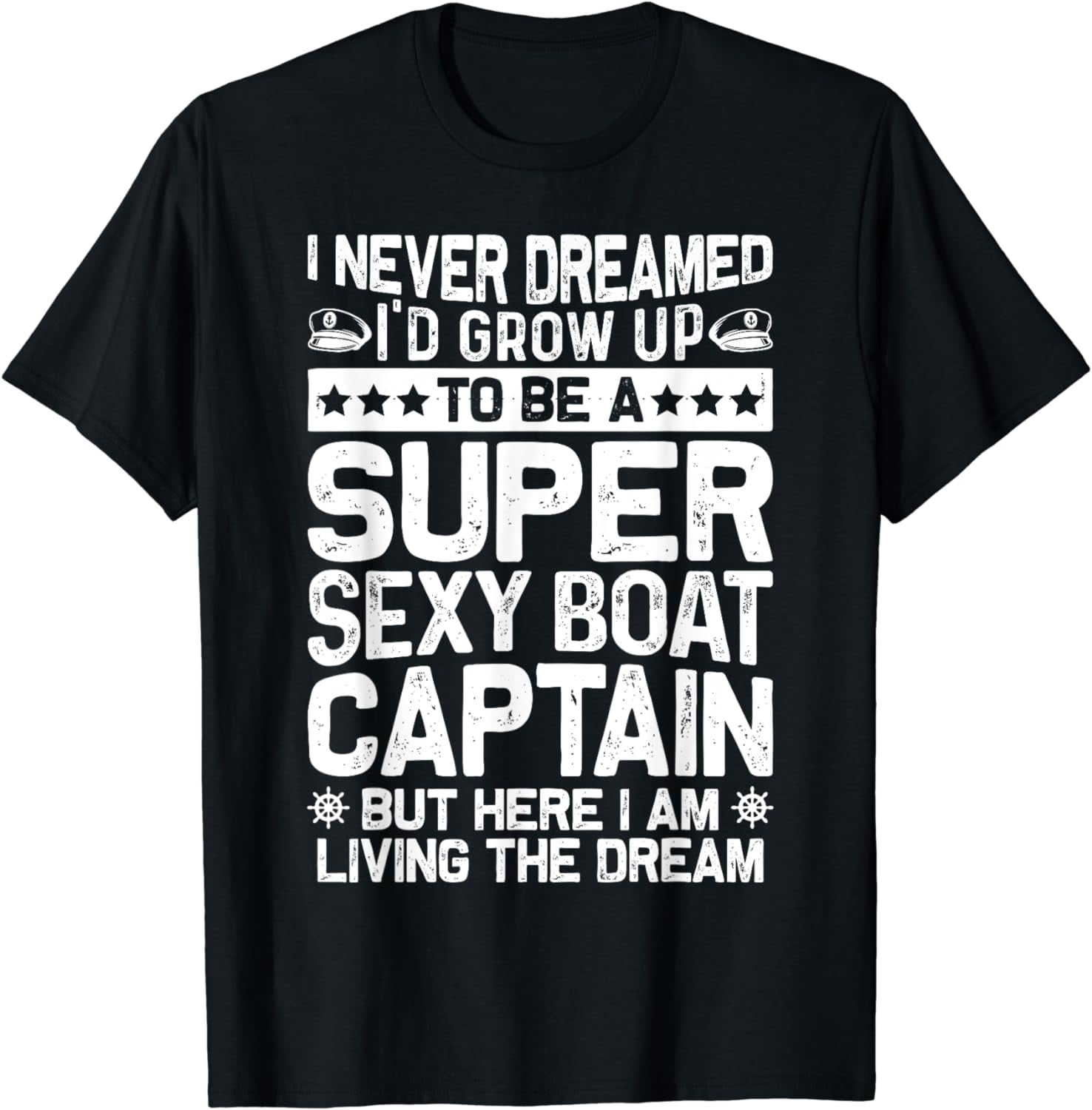 Funny Boat Captain Design Men Women Boating Boat Captain T-Shirt ...