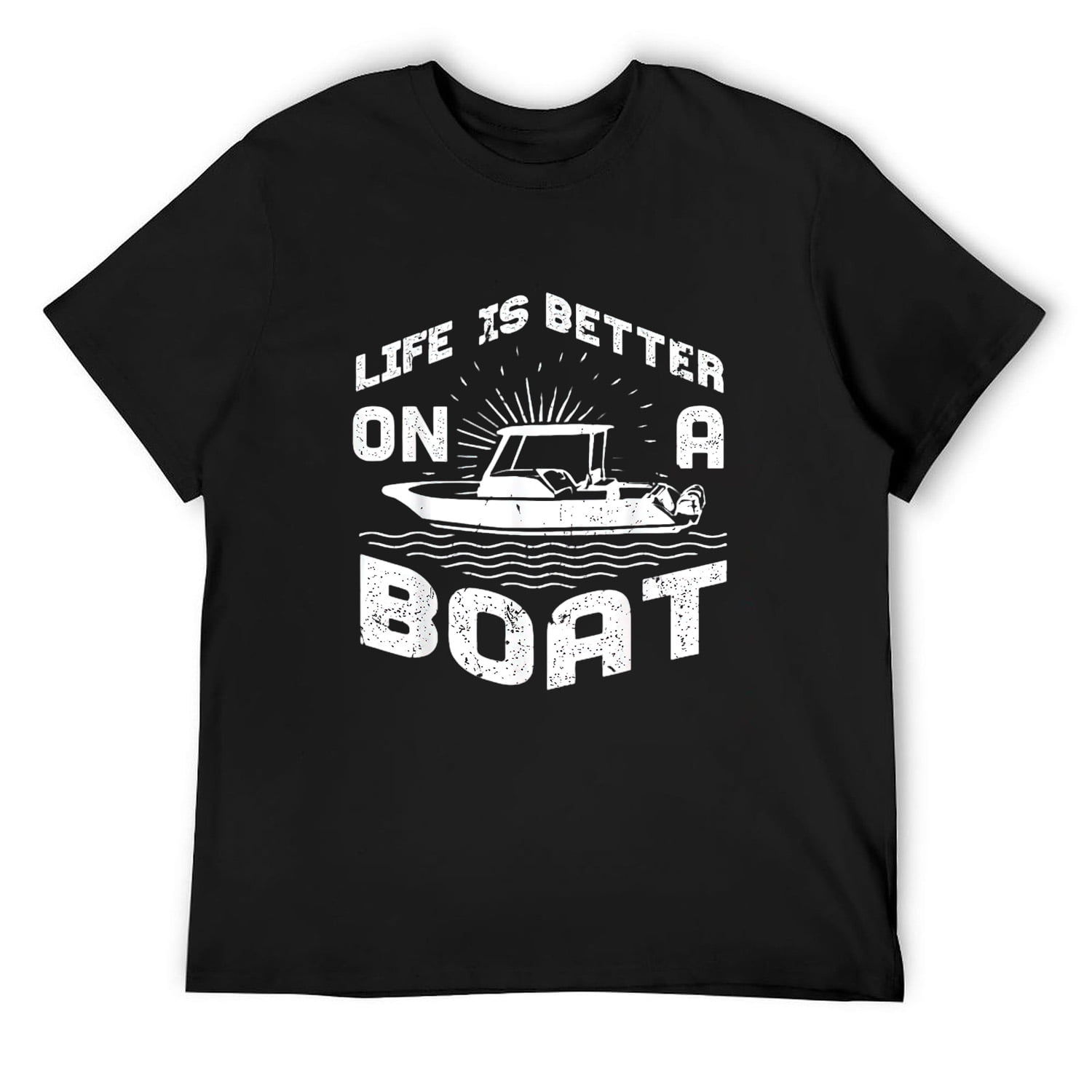 Funny Boating Gift Men Cool Boat Owner Boater Lovers T-Shirt Black ...