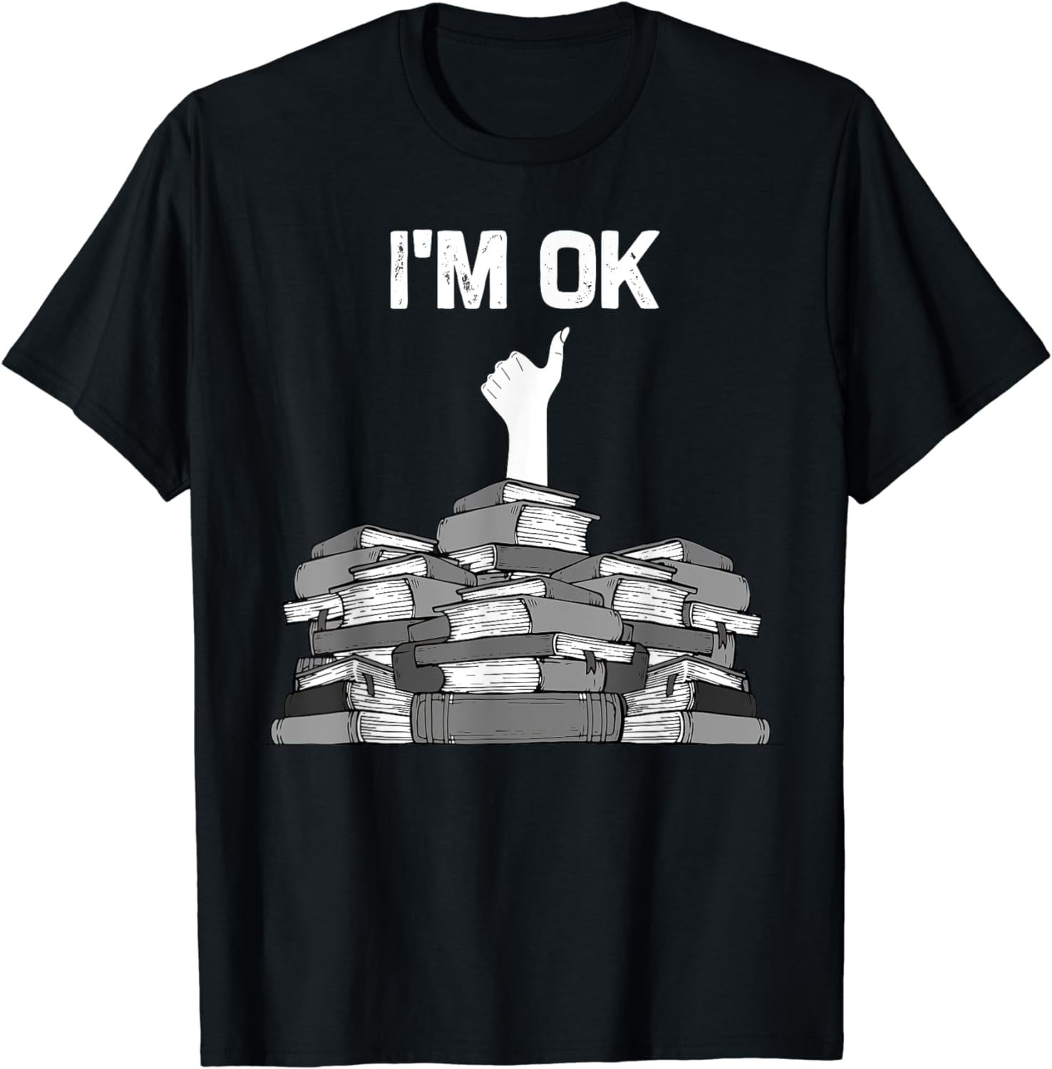 Funny Books Design For Men Women Kids Avid Reader Bookworm T-Shirt ...