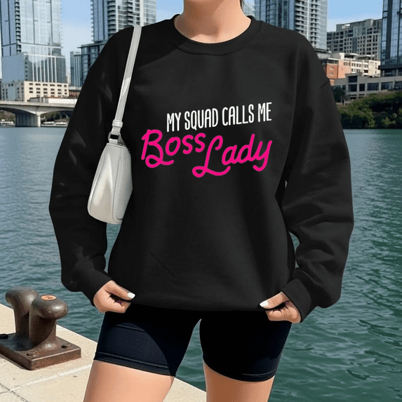 Funny Boss Gift My Squad Calls Me Boss Lady Quote Work Humor for Women ...
