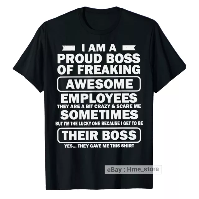 Funny Boss T-Shirt Proud Boss Employee Appreciation Office Jokes ...