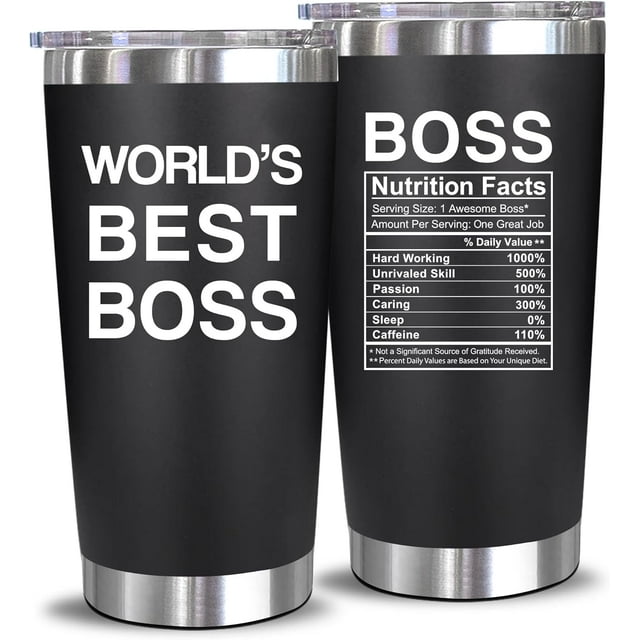 Funny Boss Tumbler 20oz Boss Gifts for Men Gag Gift For Boss Leaving ...