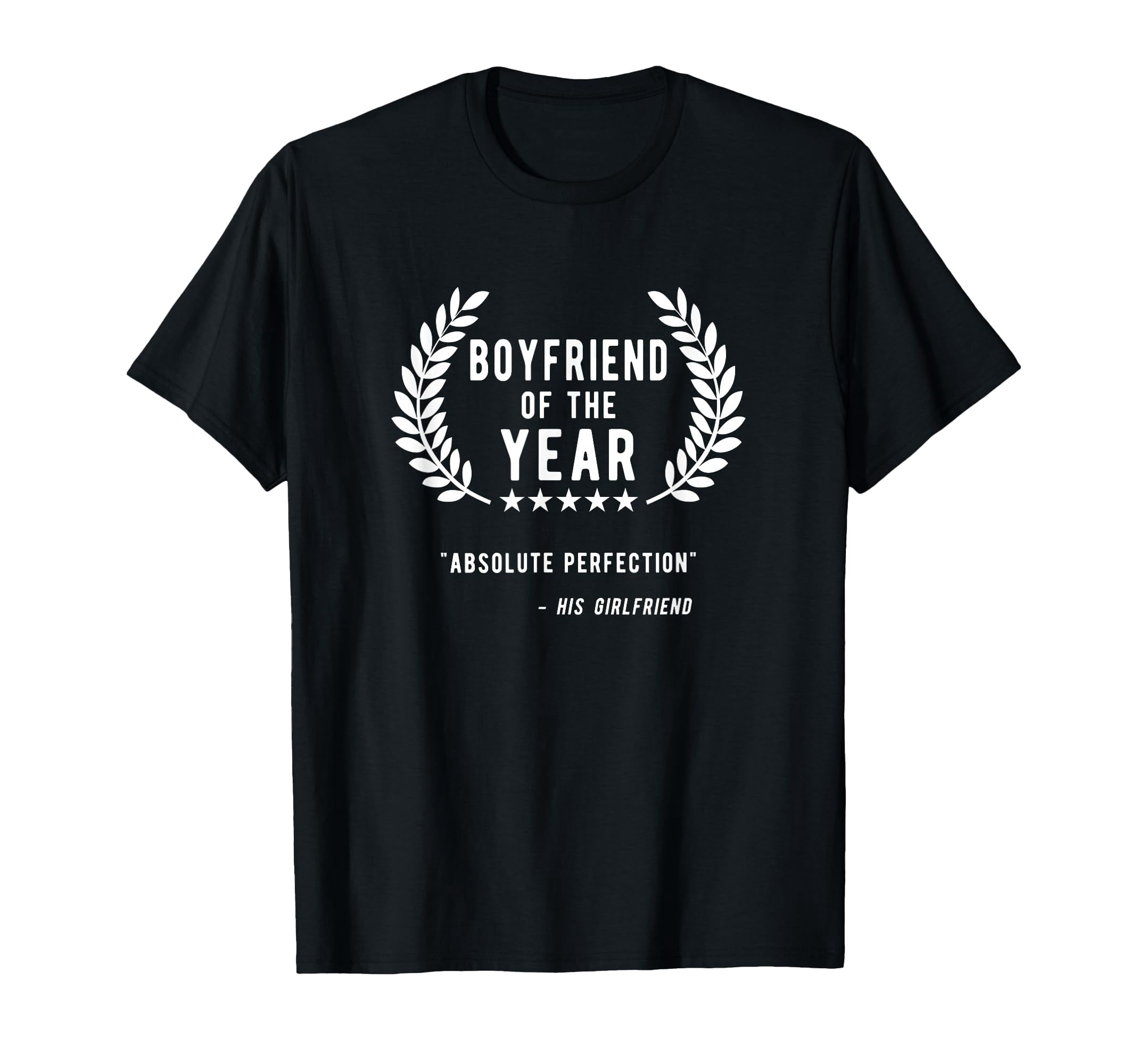 Funny Boyfriend of The Year T-Shirt - Playful Design for Perfect Gift ...