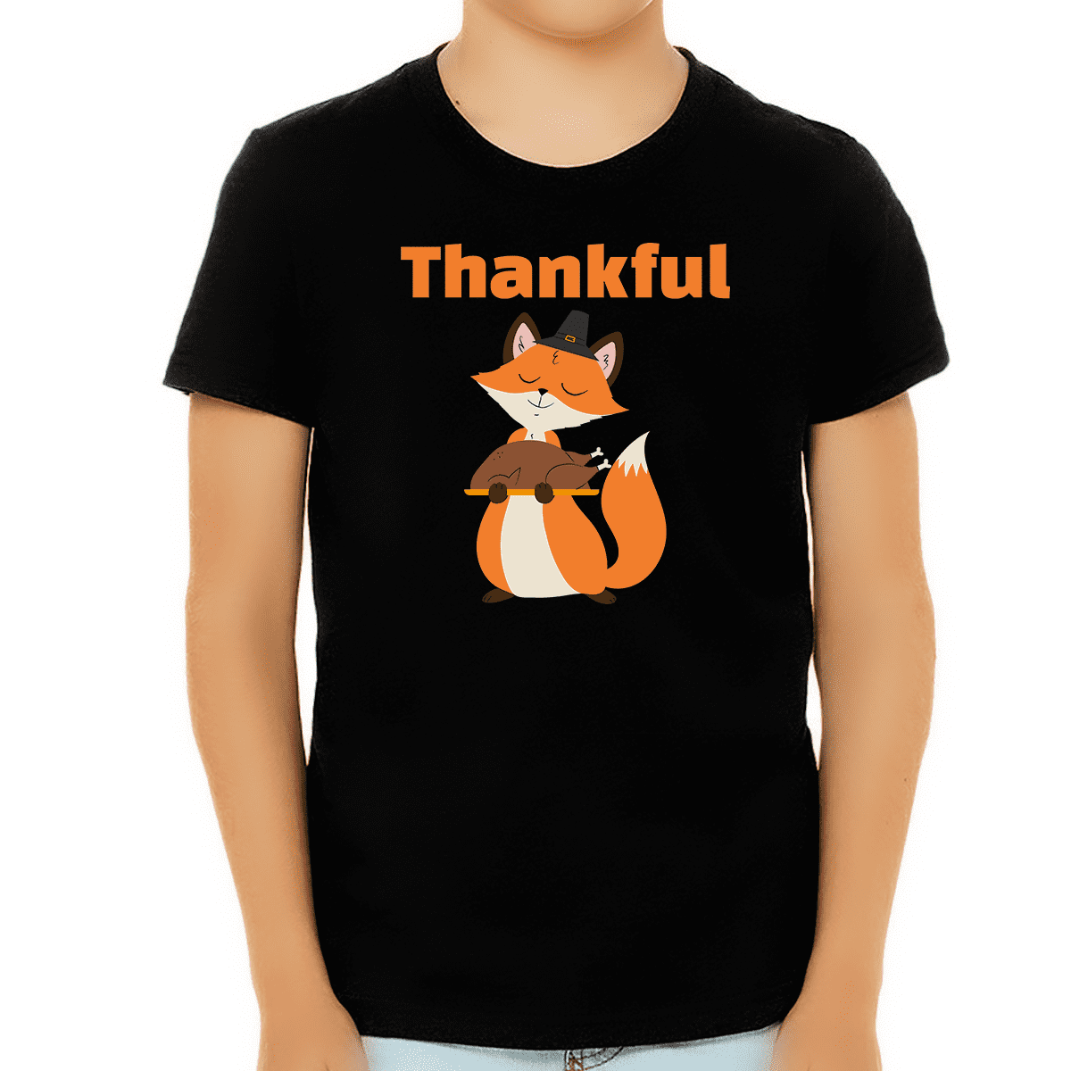 Funny Boys Thanksgiving Shirt Cute Fox Thanksgiving Shirts for Kids ...
