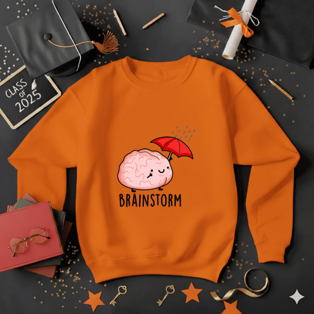 Funny Brainstorm Anatomy Pun Smart Holiday Humor Creative Art ...