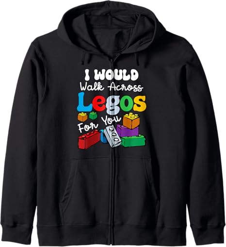 Funny Brick Builder Building Blocks Legos Tee Zip Hoodie - Walmart.com