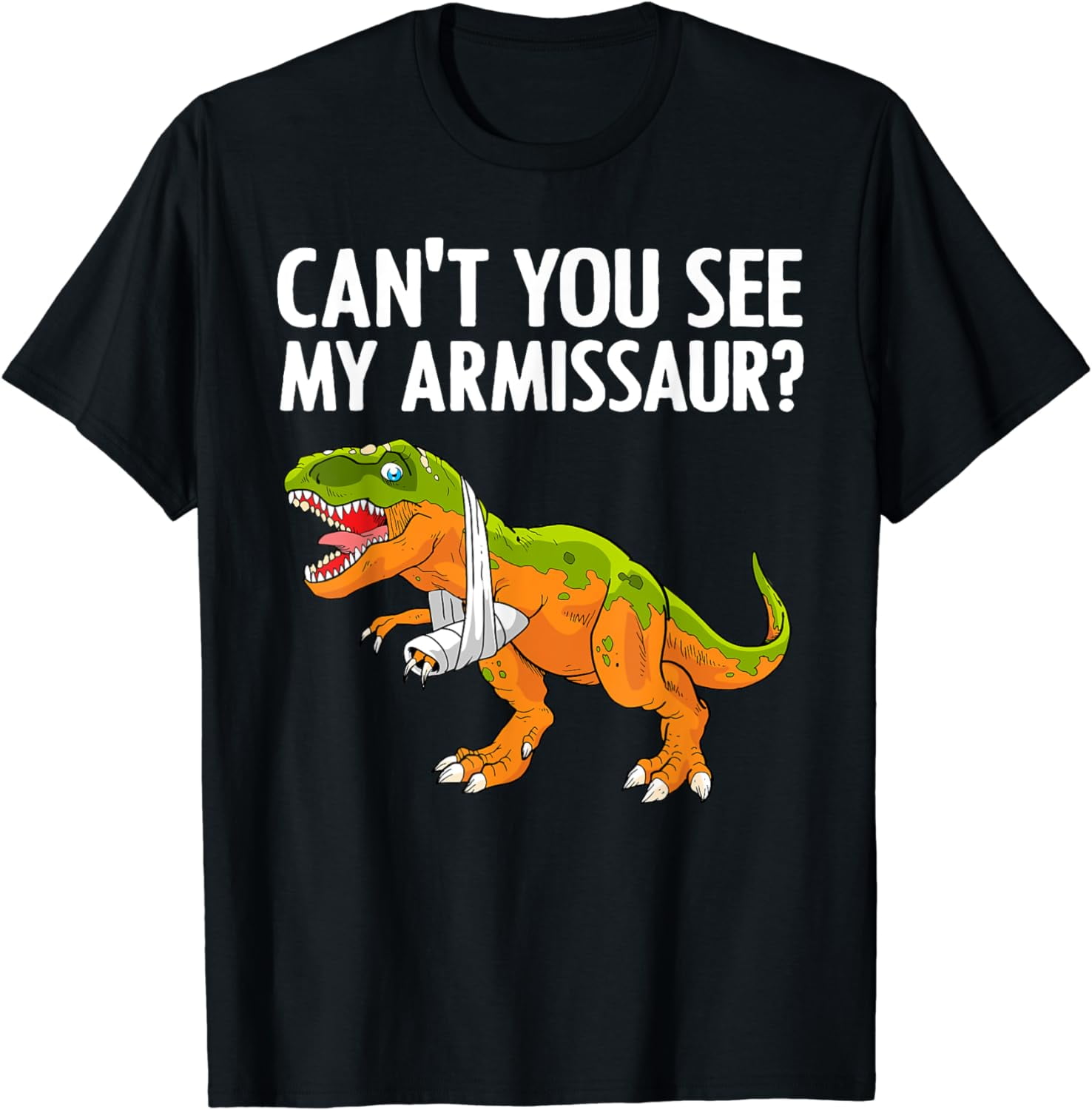 Funny Broken Arm For Men Boy Kids Hand Wrist Injury Dinosaur T-Shirt ...