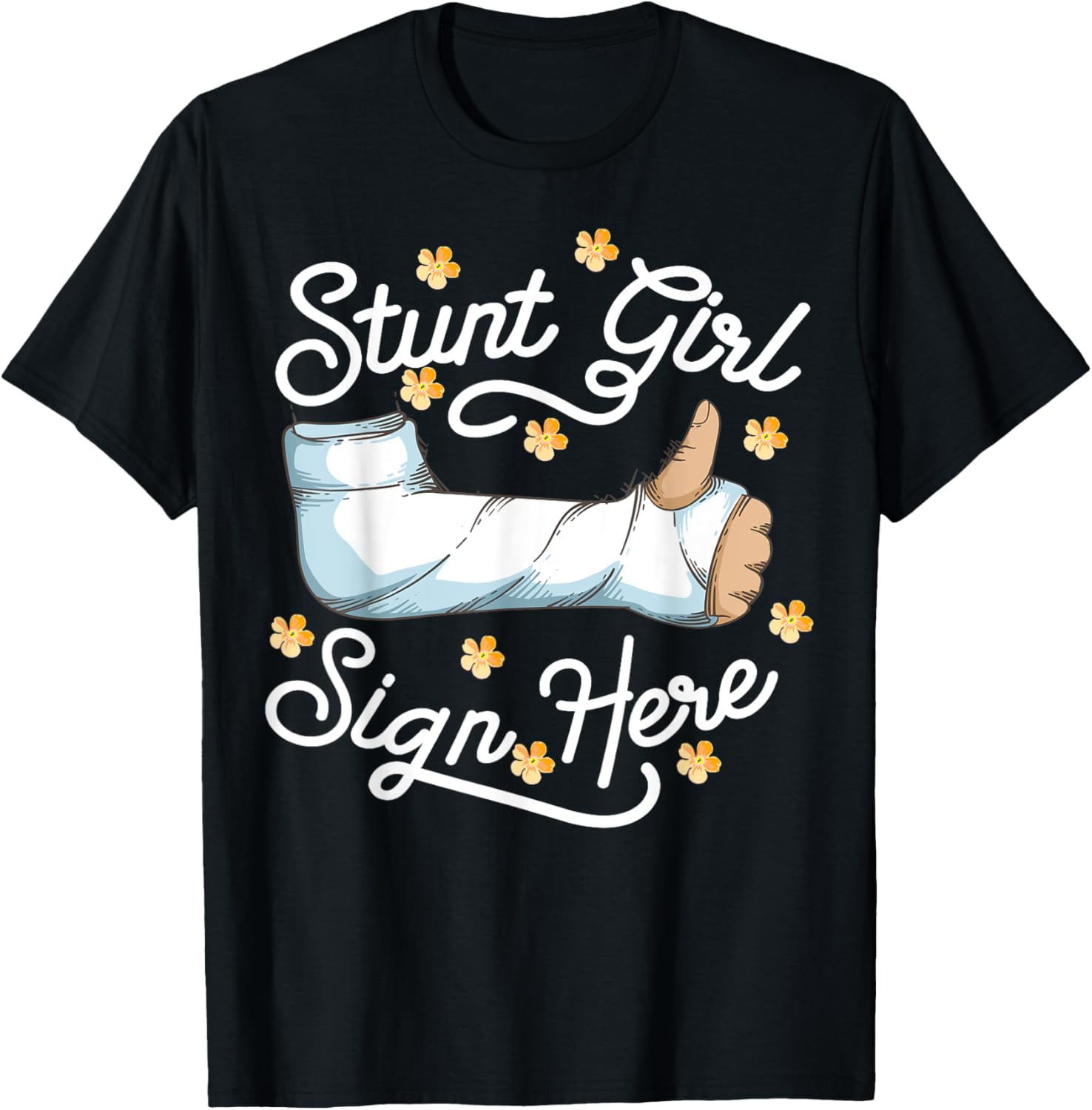 Funny Broken Arm Get Well Gift For Girls Kids Bone Fracture T-Shirt ...
