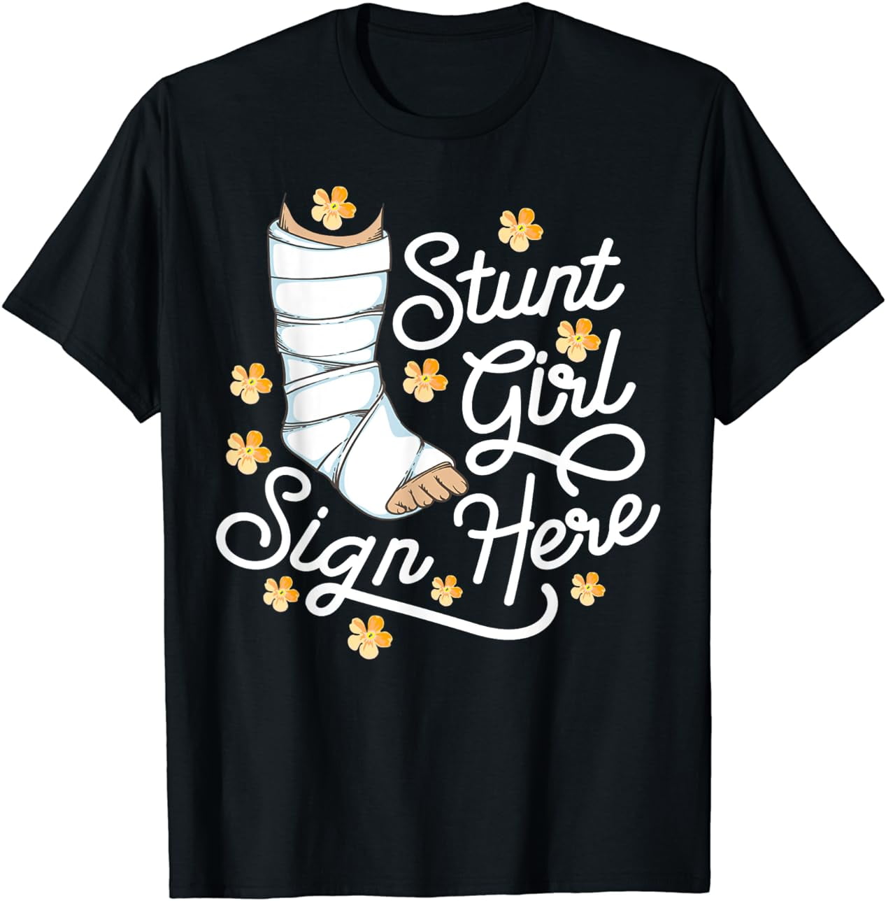 Funny Broken Leg Get Well Gift For Girls Kids Foot Surgery T-Shirt ...