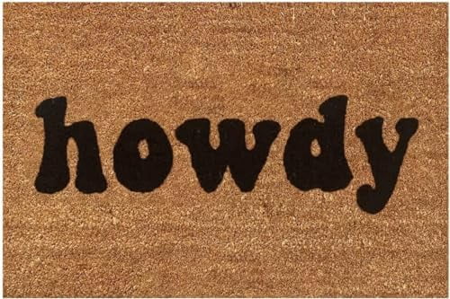 Funny Brown Howdy Decorative Doormat Front Entrance Door Mat for ...