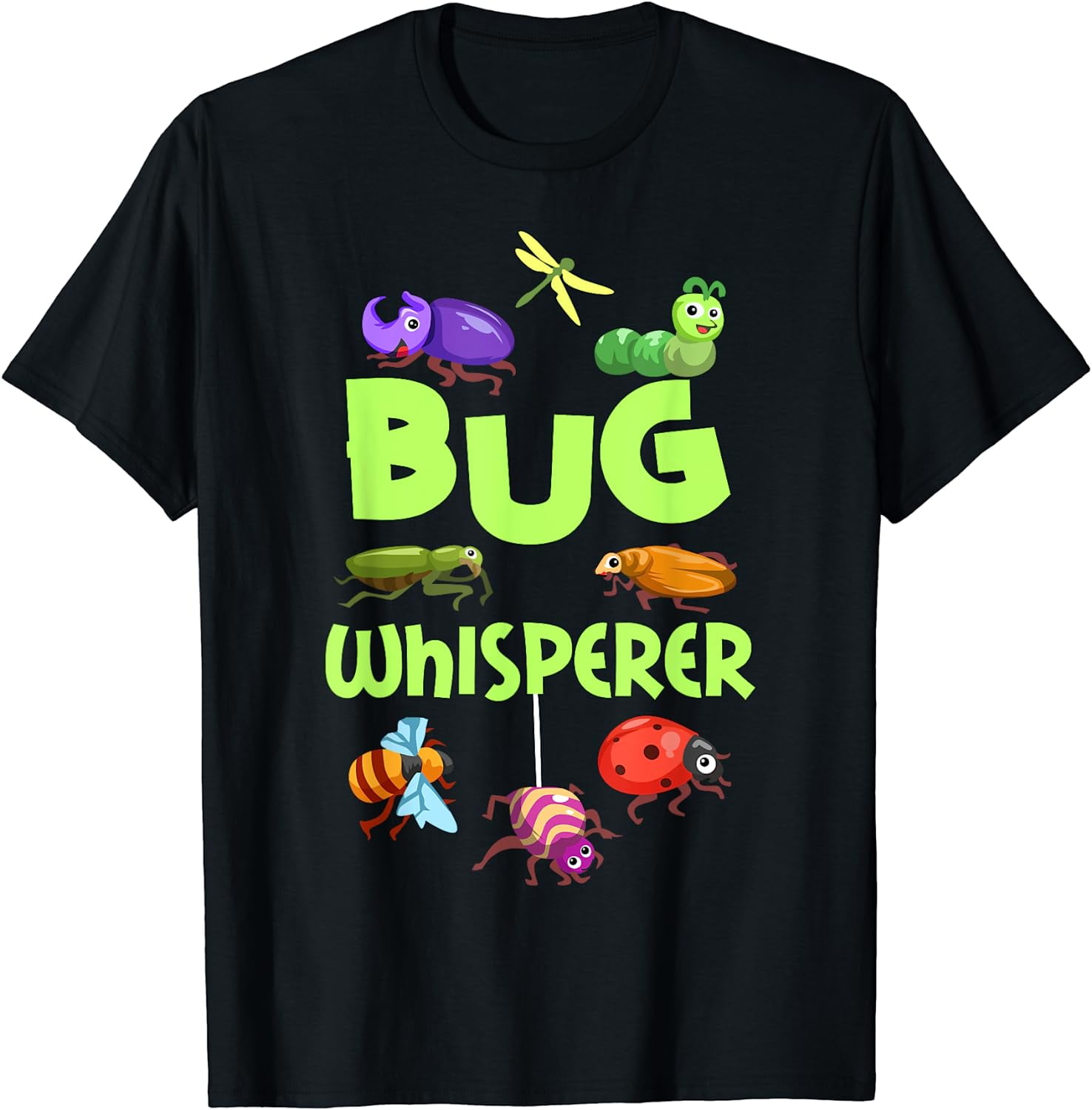 Funny Bug Gift Kids Boys Girls Cool Entomology Bug Whisperer T-Shirt ...