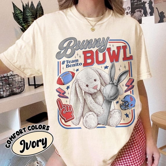 Funny Bunny Bowl T-Shirt , Football Fans Halftime Show Shirt, Team ...