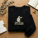 Funny Bunny Embroidered Sweatshirt, Sassy Rabbit Hoodie, Sarcastic ...