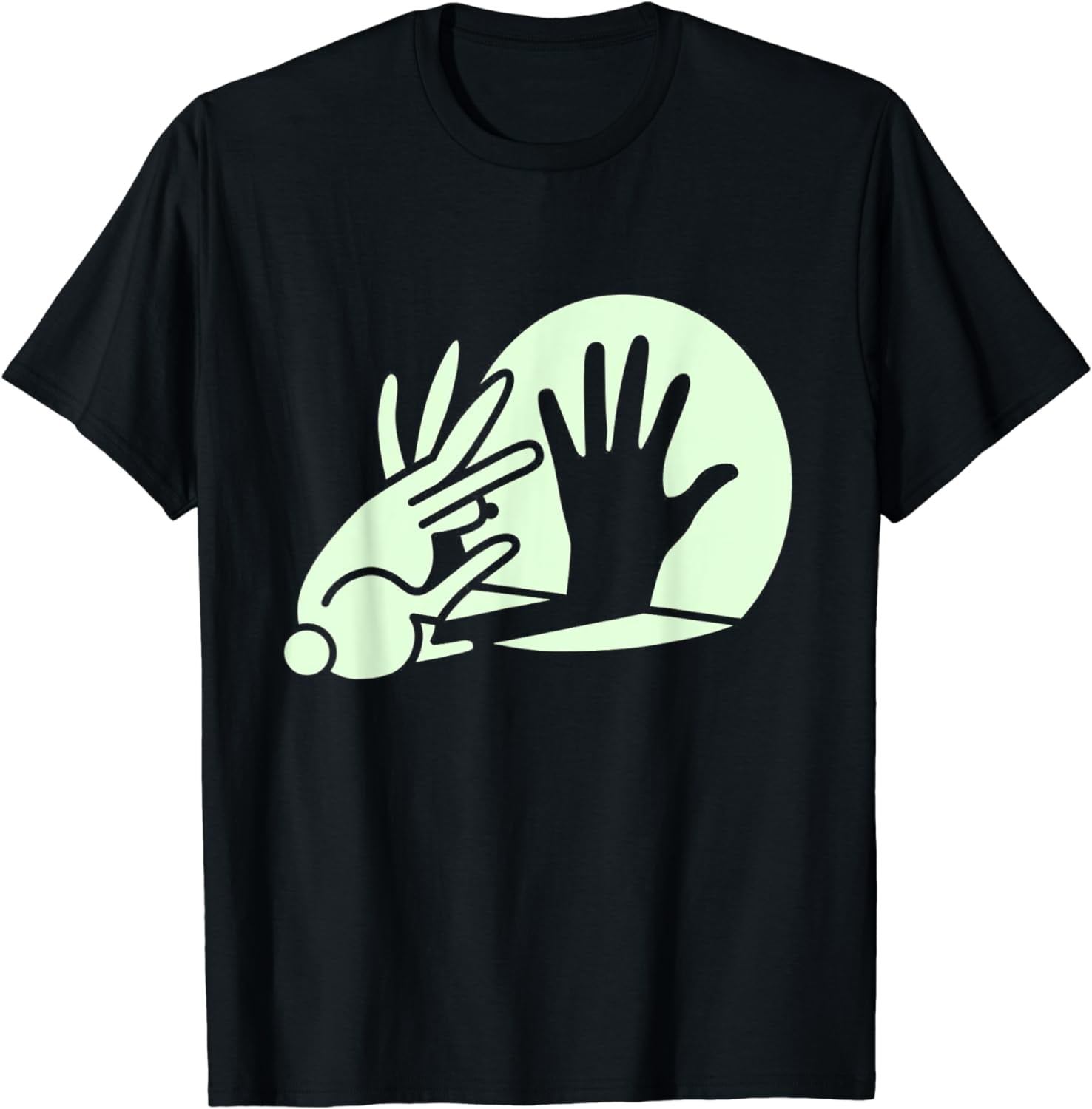 Funny Bunny Hand Shadow Puppet T-Shirt Rabbit Humor - Walmart.com