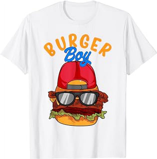 Funny Burger Boy Cheeseburger Hamburger Men Burgers Boys T-Shirt ...
