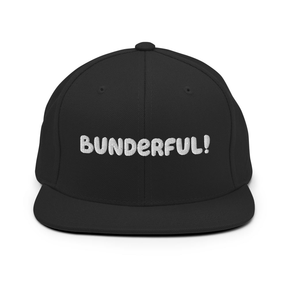 Funny Burger Pun Snapback Hat, Bunderful- Embroidery (Black) - Walmart.com