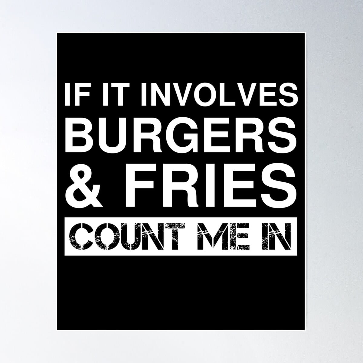 Funny Burgers And Fries Fast Food Hamburger Cheeseburger Poster Wall ...