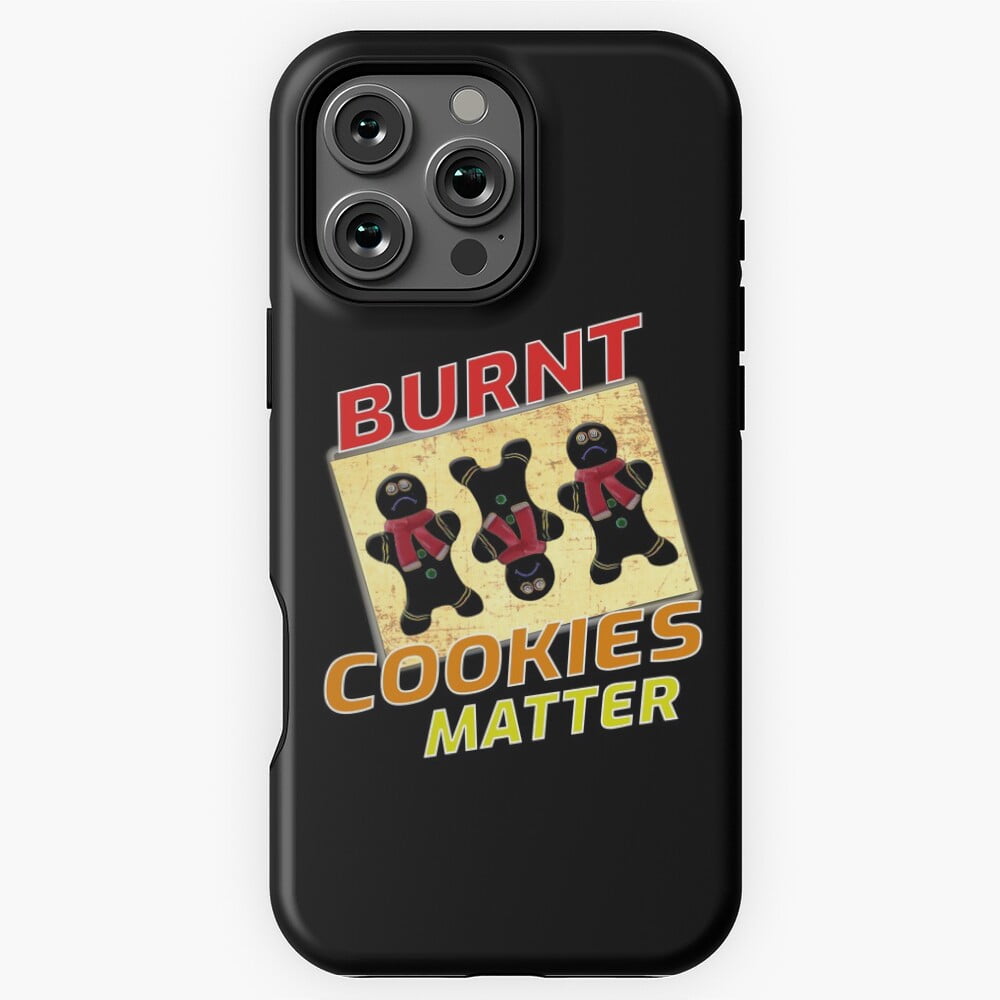 Funny Burnt Gingerbread Cookie Phone Case for iPhone 11 12 13 14 15 16 ...