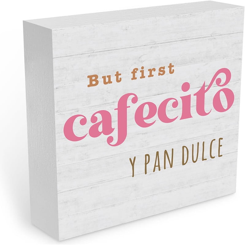 Funny But First Cafecito Coffee Bar Sign Home Office Coffee Station Bar ...