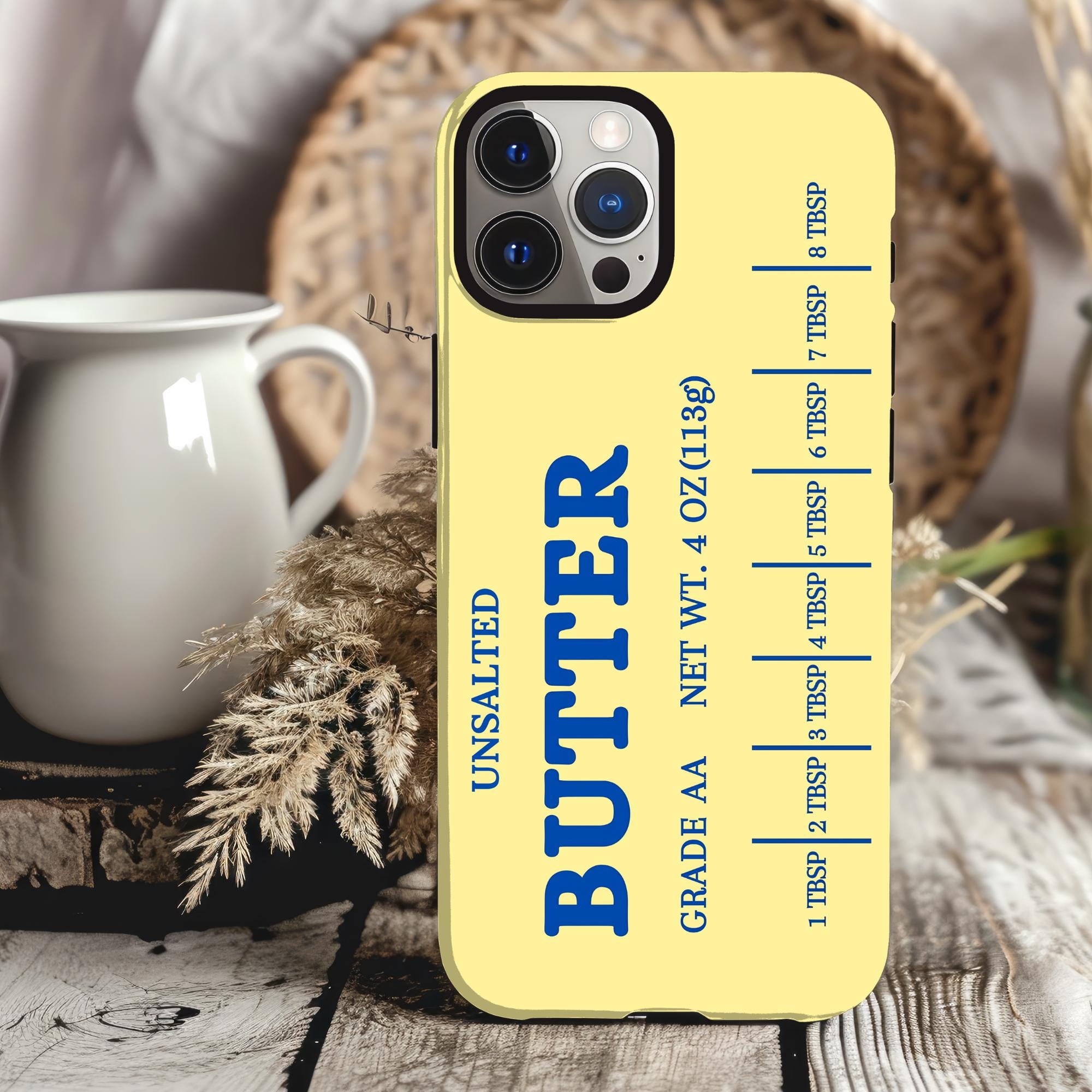 Funny Butter Block Case With Cute Yellow Minimal Food Theme for iPhone ...