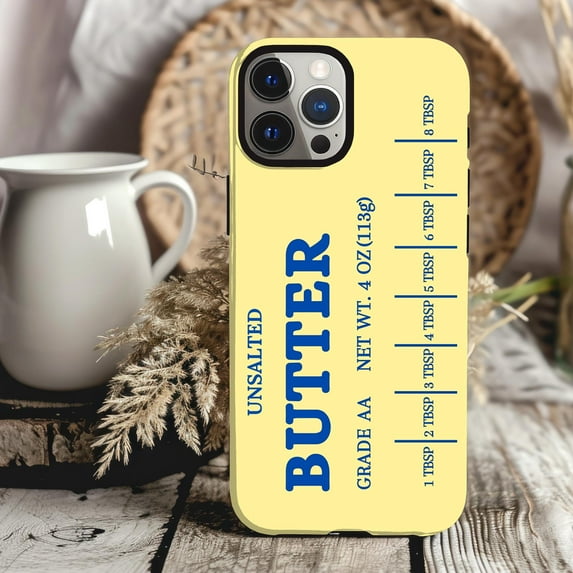 Funny Butter Block Case With Cute Yellow Minimal Food Theme for iPhone ...