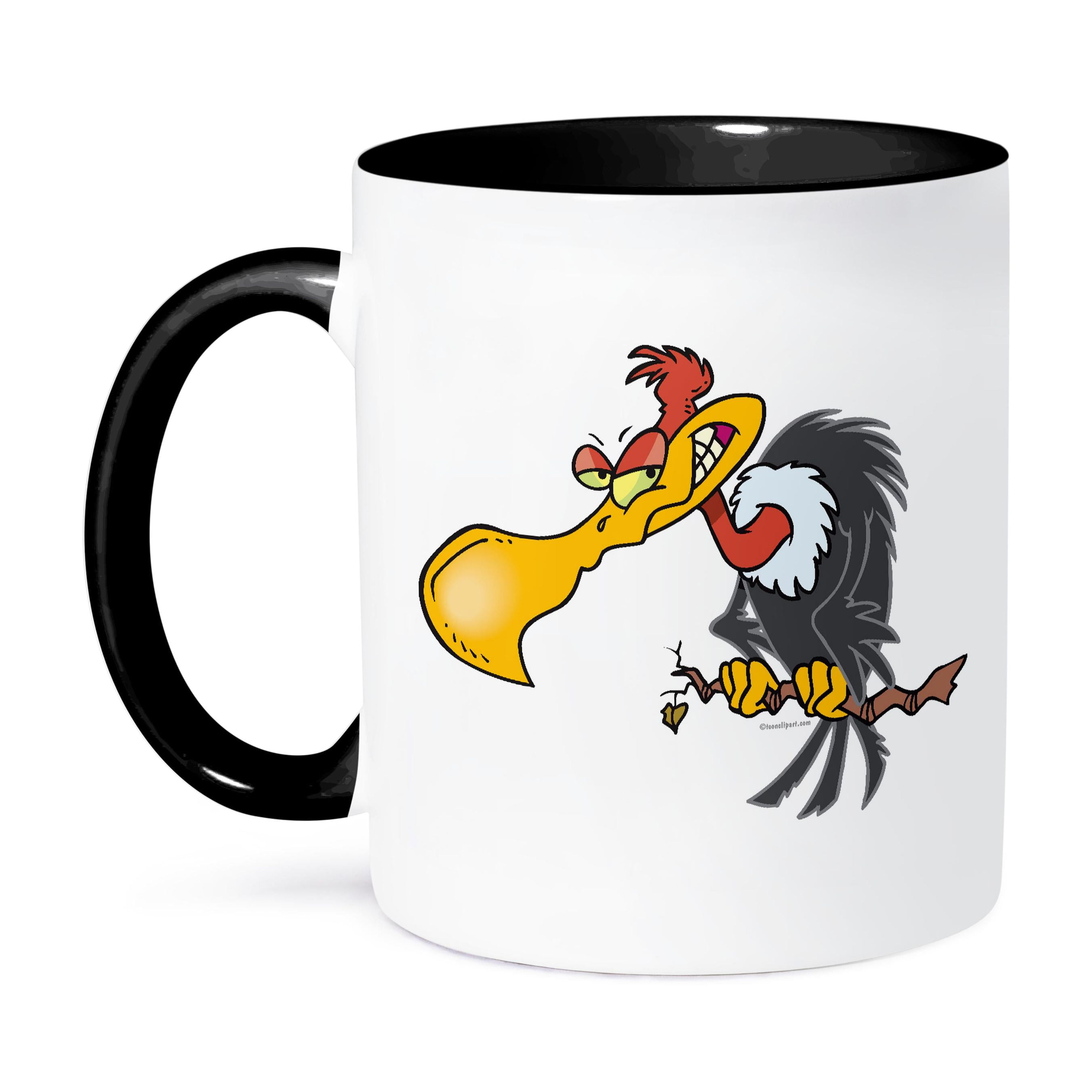 3dRose, Funny Buzzard Cartoon, 11oz Two-Tone Black Mug - Walmart.com