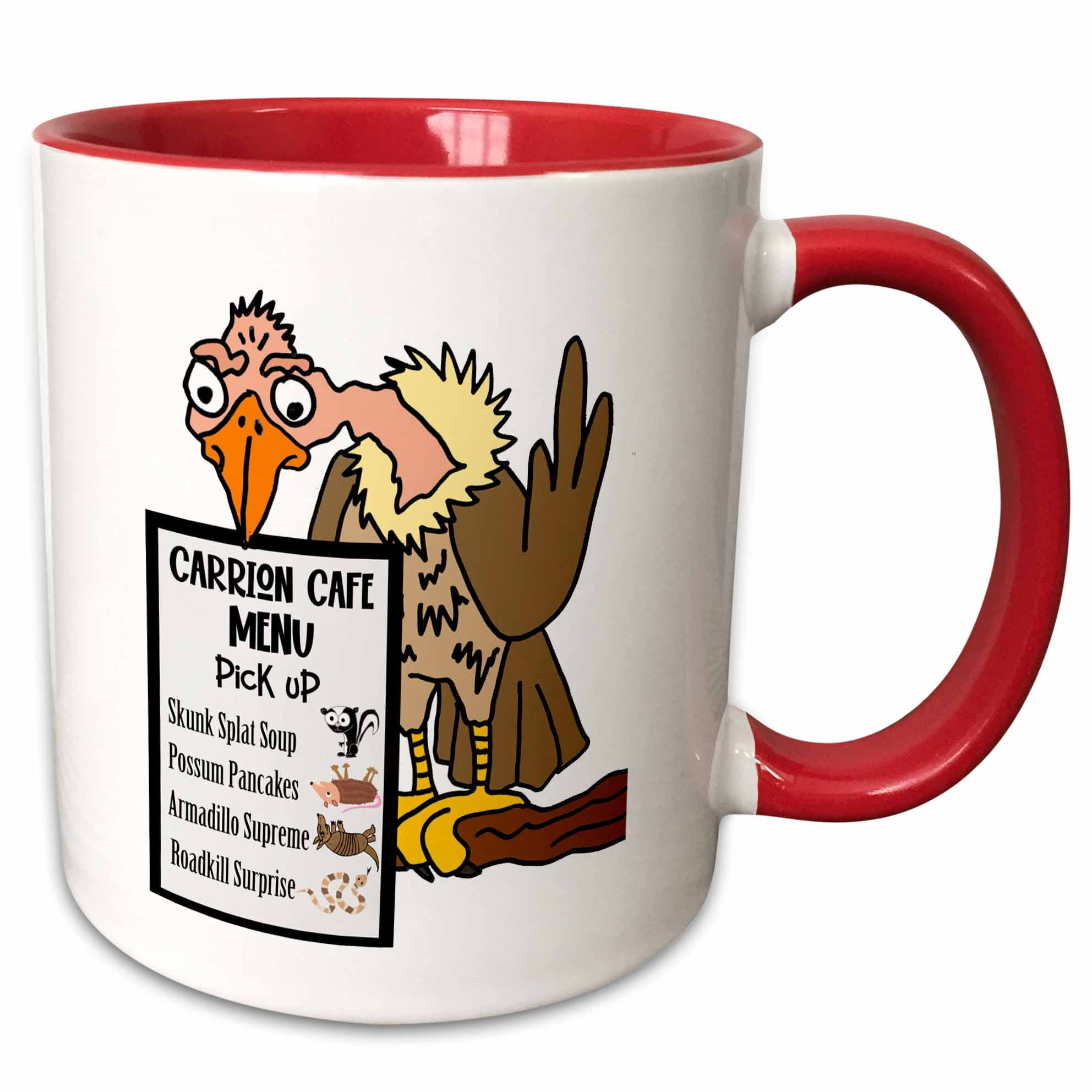3drose, Funny Buzzard with Carrion Café Menu Possum Pancakes, Skunk ...