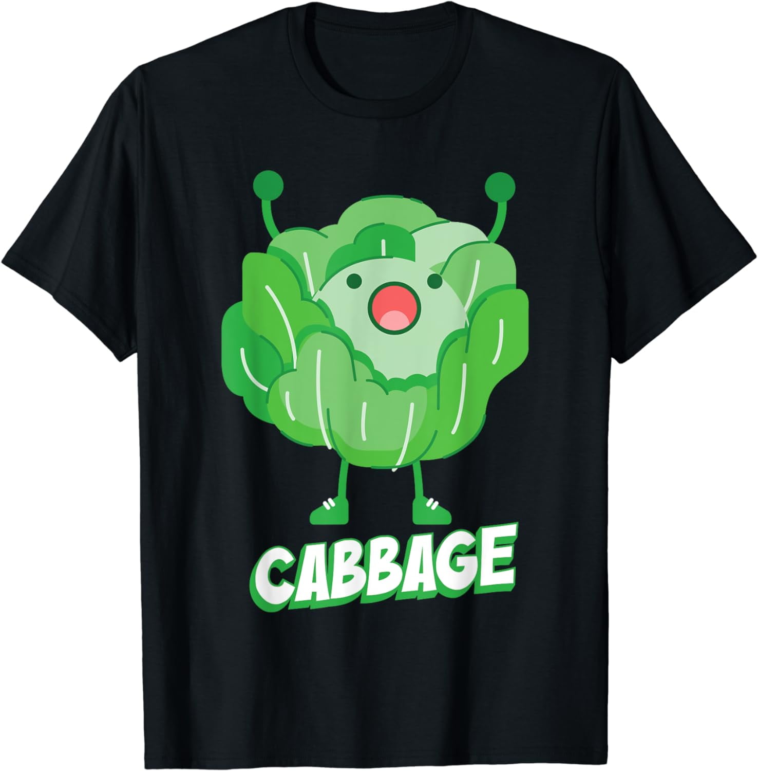 Funny Cabbage With Arms Heathy Vegetables Cabbage T-Shirt - Walmart.com
