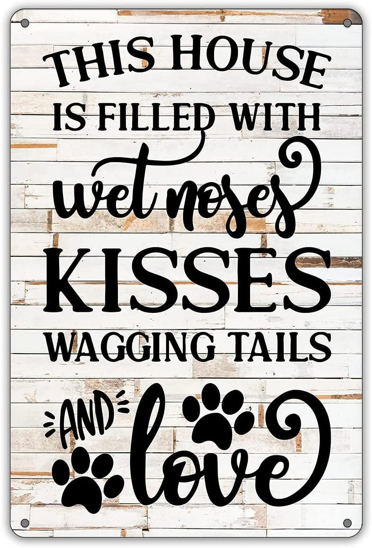 Funny Cabin Rules Metal Tin Sign Wall Decor, Farmhouse Wooden Style ...