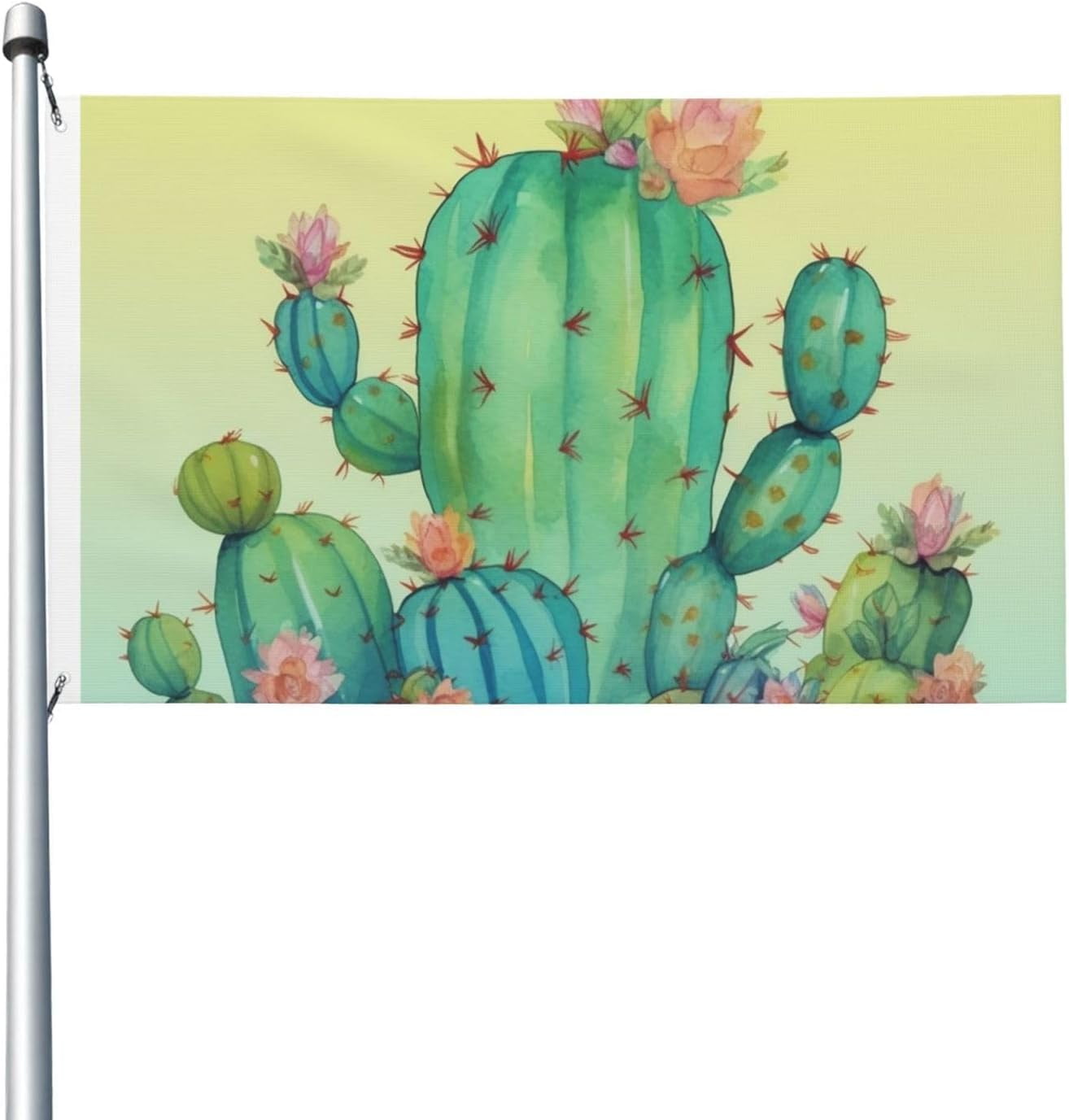 Funny Cactus Flag 3x5 ft Flags for Outside Funny Banner Garden Flag ...