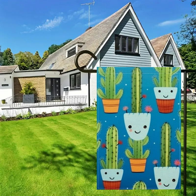 Funny Cactus Small Garden Flag 12×18 Inch Double Sided Vertical Holiday ...