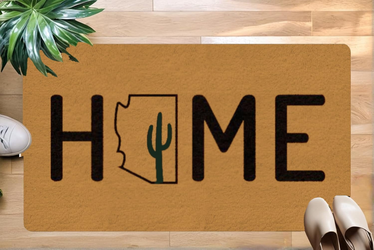 Funny Cactus Welcome Mat Sweet Home Arizona Arizona State Doormat ...