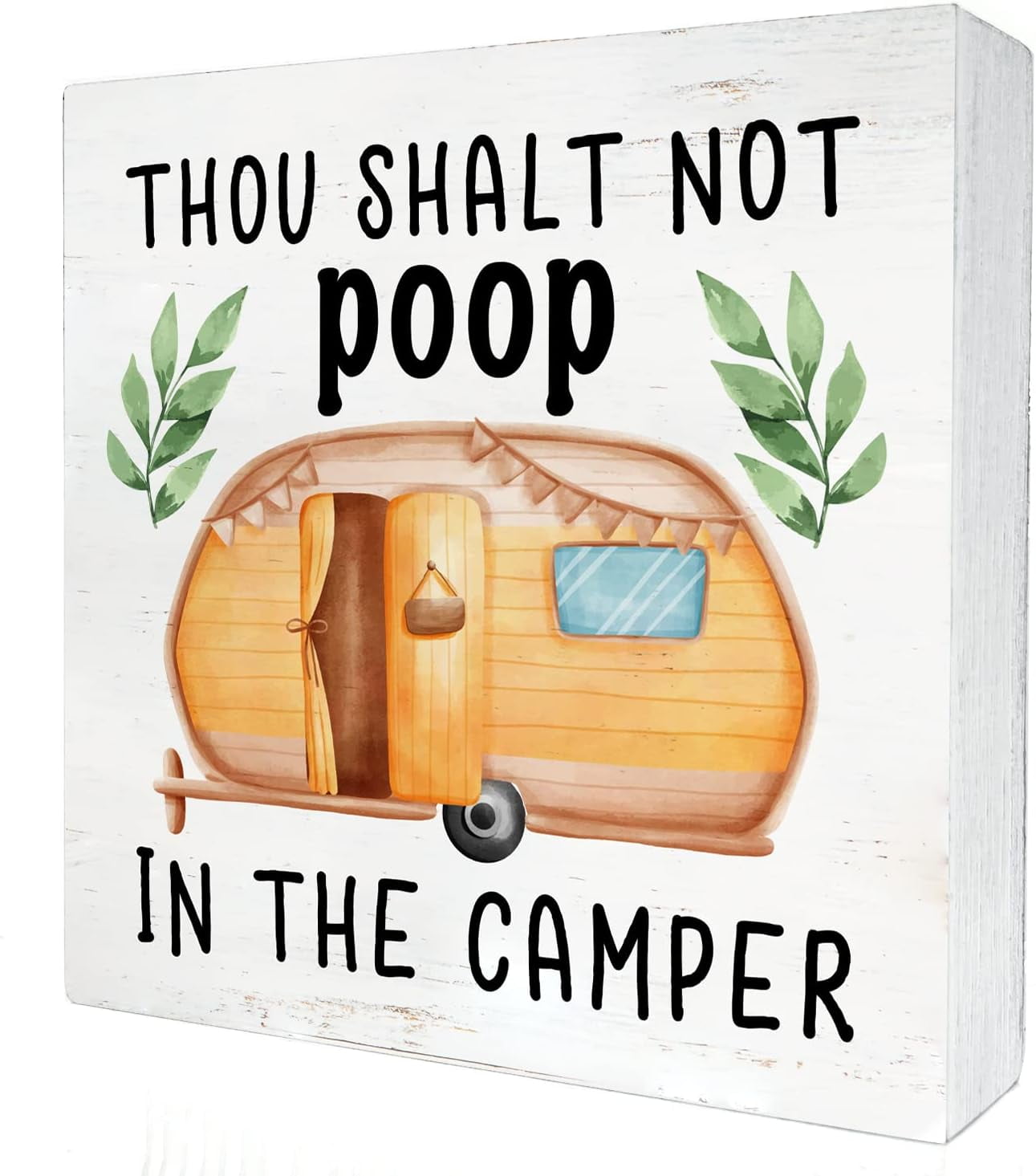 Funny Camp Wood Box Sign Home Decor Rustic Camper Camping Wooden Box ...
